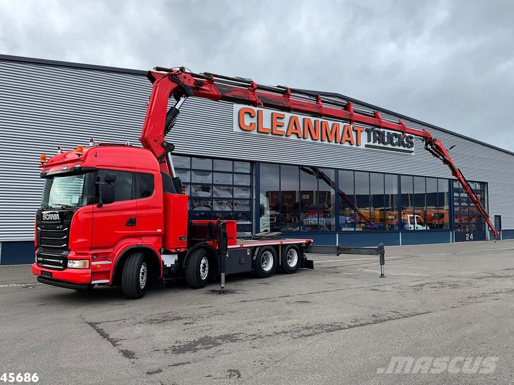 Scania R620 V8 8x4 Hiab 105 Ton/meter laadkraan + Fly-Jib, 2008 ...