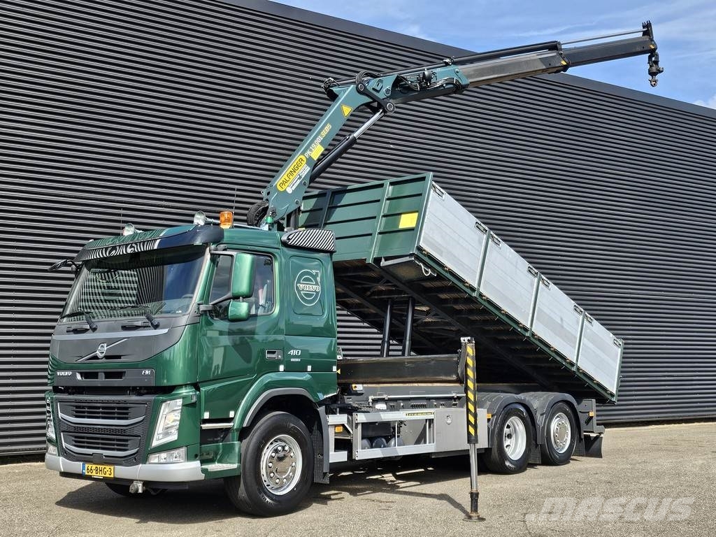沃尔沃 FM 410 6x2-4 / PALFINGER CRANE + TIPPER, 2016, Gilze, 荷兰 - 起重车 ...