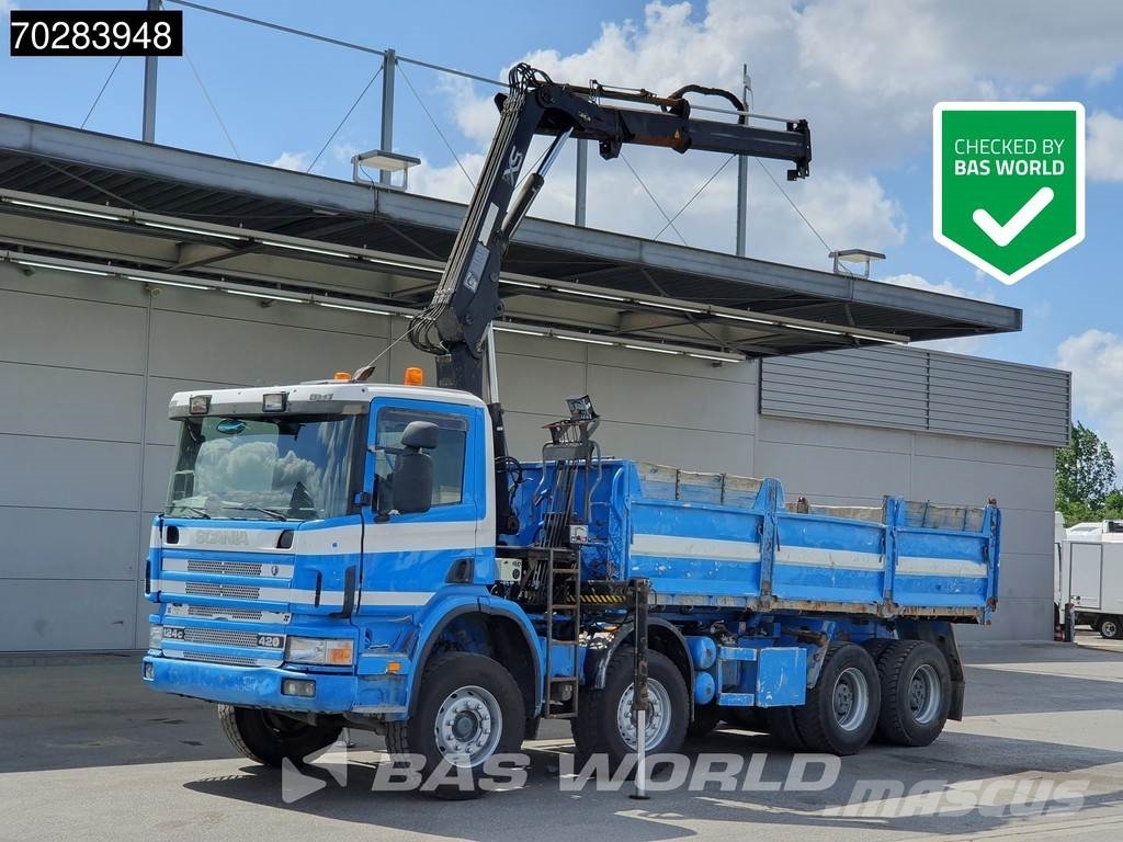 斯堪尼亚 G420 8X4 15m3 tipper Hiab 144 Crane Steelsuspensio, 2004, Veghel ...