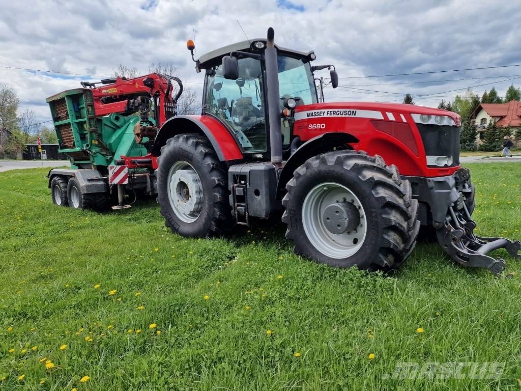 Rębak JENZ HEM 582 z ciągnikiem Massey Ferguson, 2012, Jordanów ...