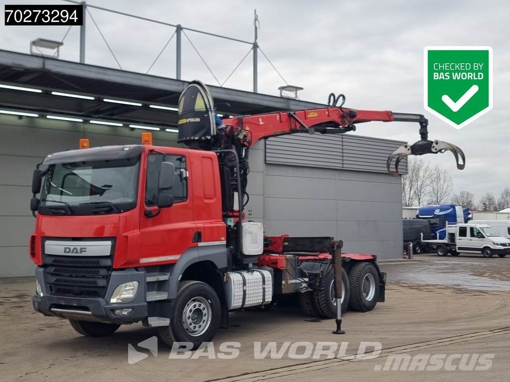 Daf CF 510 6X4 Holz Kran Palfinger Epsilon S260L82 Big, 2016, Veghel ...