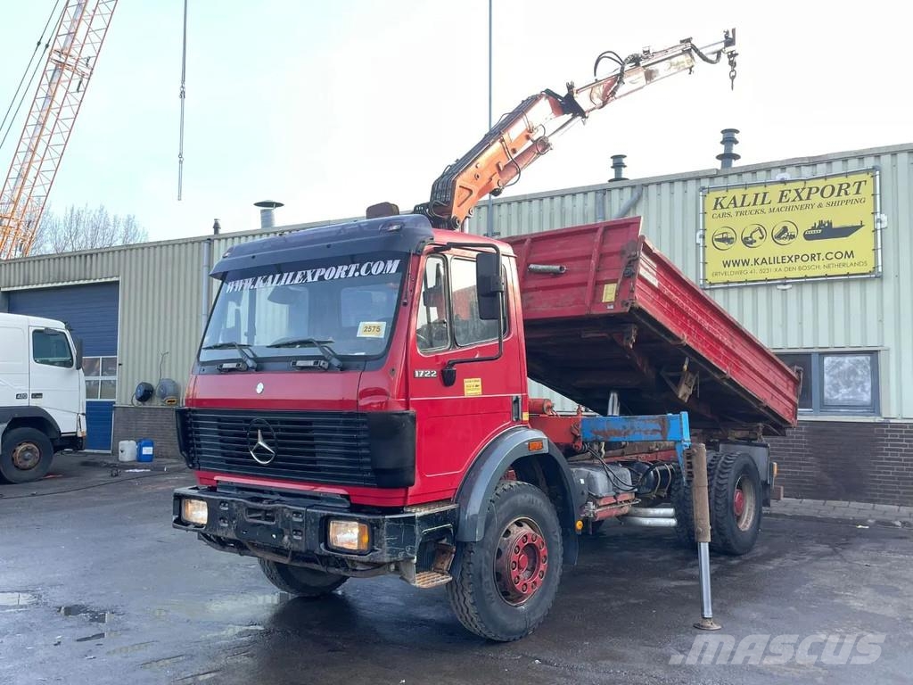 Mercedes-Benz SK 1722 Kipper + Crane V6 Big Axle Full Steel Susp, 1993 ...