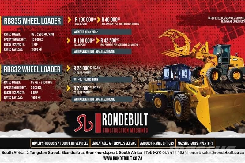 Rondebult RB835Â WHEEL LOADER, 2023, Repubblica Sudafricana - Mascus ...