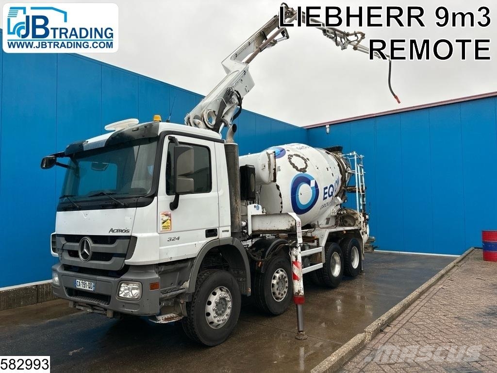 Mercedes-Benz Actros 3241 8x4, EURO 5, Liebherr mixer 9m3, Remot, 2012 ...