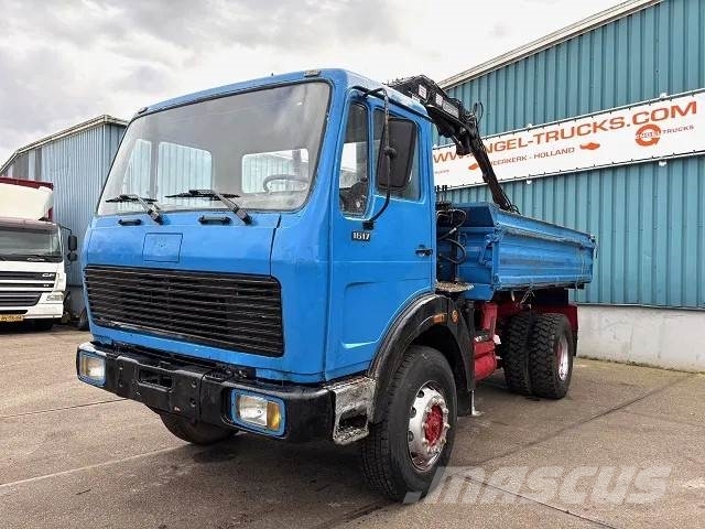 Mercedes-Benz 1617 AK 4x4 MEILLER KIPPER WITH CRANE (MANUAL GEAR, 1986 ...