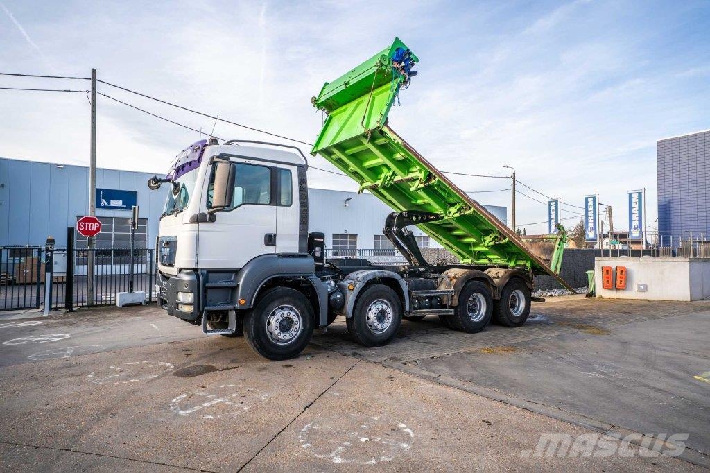 Man TGS 35.400 BB -BIBENNE+BACHE, 2009, HANDZAME, Belgium - Used dump ...
