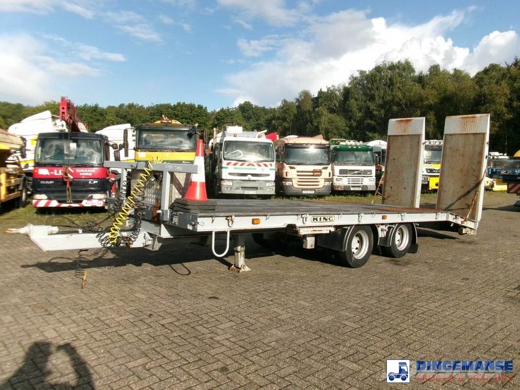 King 2-axle platform drawbar trailer 14t + ramps, 2003, Hoogerheide ...