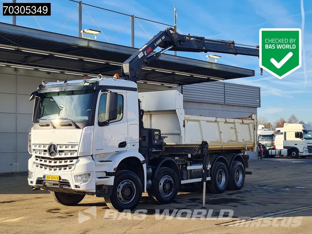 Mercedes-Benz Arocs 3240 8X4 HIAB X-HIDUO 188 E-2 Kran Crane 3-s, 2016 ...