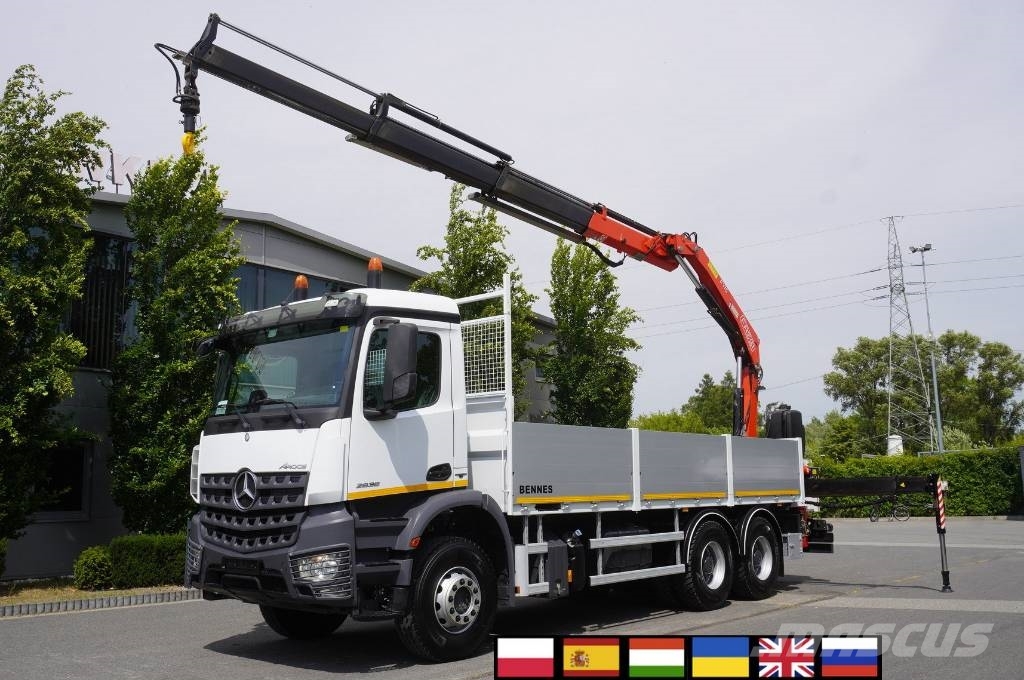梅赛德斯-奔驰 AROCS 2636 Flatbed / HDS FASSI F175 7.7 T / 150,00, 2018 ...