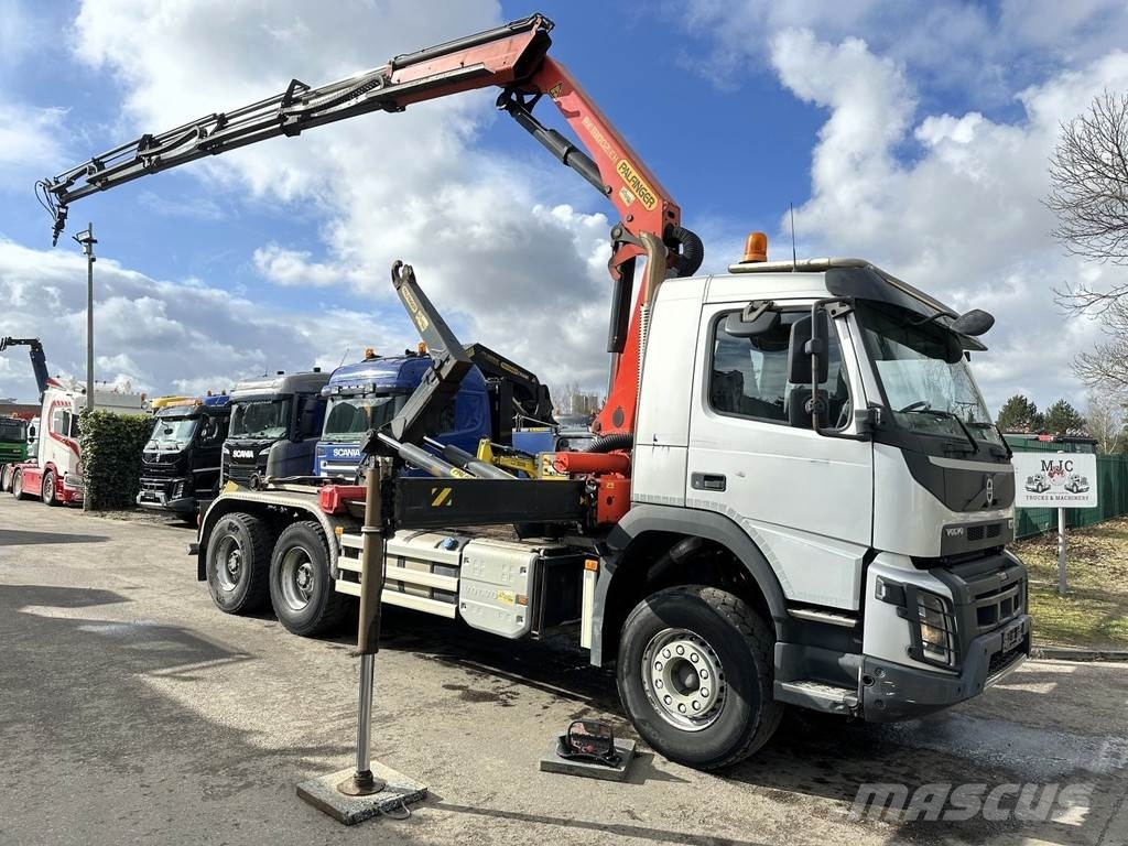 Volvo FMX 370 6x4 HOOKLIFT + CRANE PALFINGER PK18002-EH, 2016, Overpelt ...