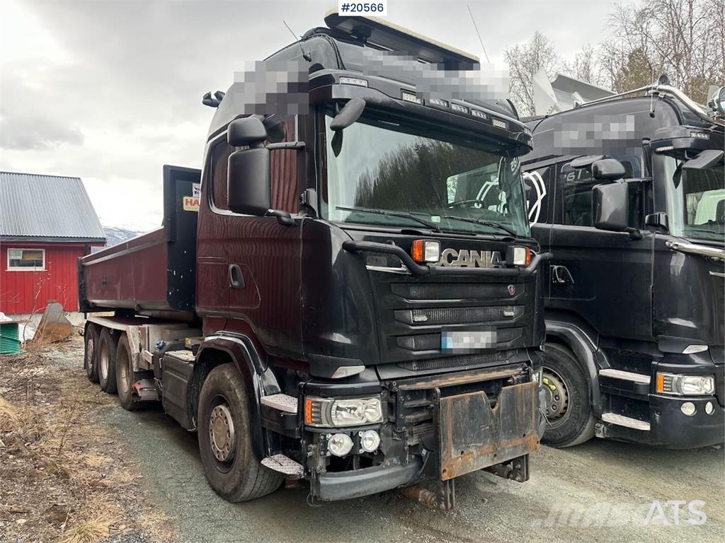 Scania R580 tridem fully snow-plow equipped tipper truck , 2014, Troms ...