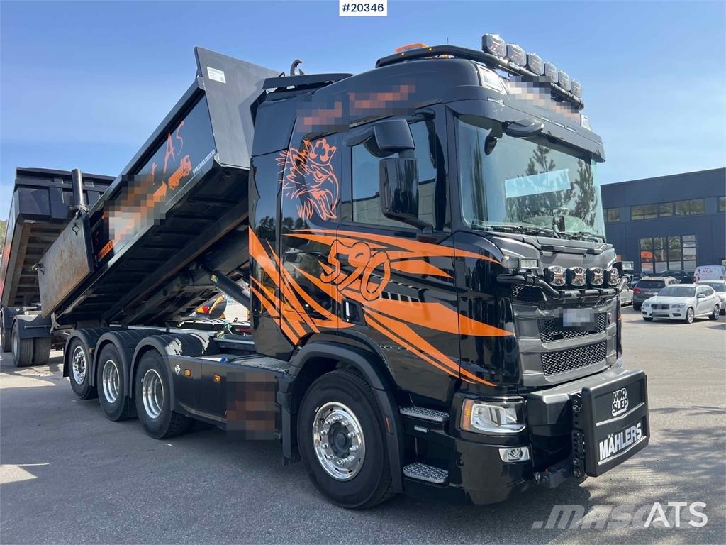 Scania R590 8x4 Plow rigged hook truck w/ 24h job hook an, 2024, Vest-Agder, Norge - Brugte ...