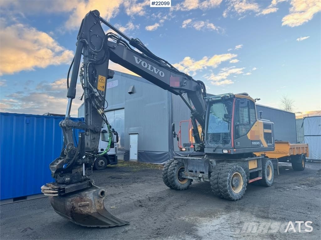 Volvo EW160E wheeled excavator with rototilt and two buc, 2020, Møre og ...