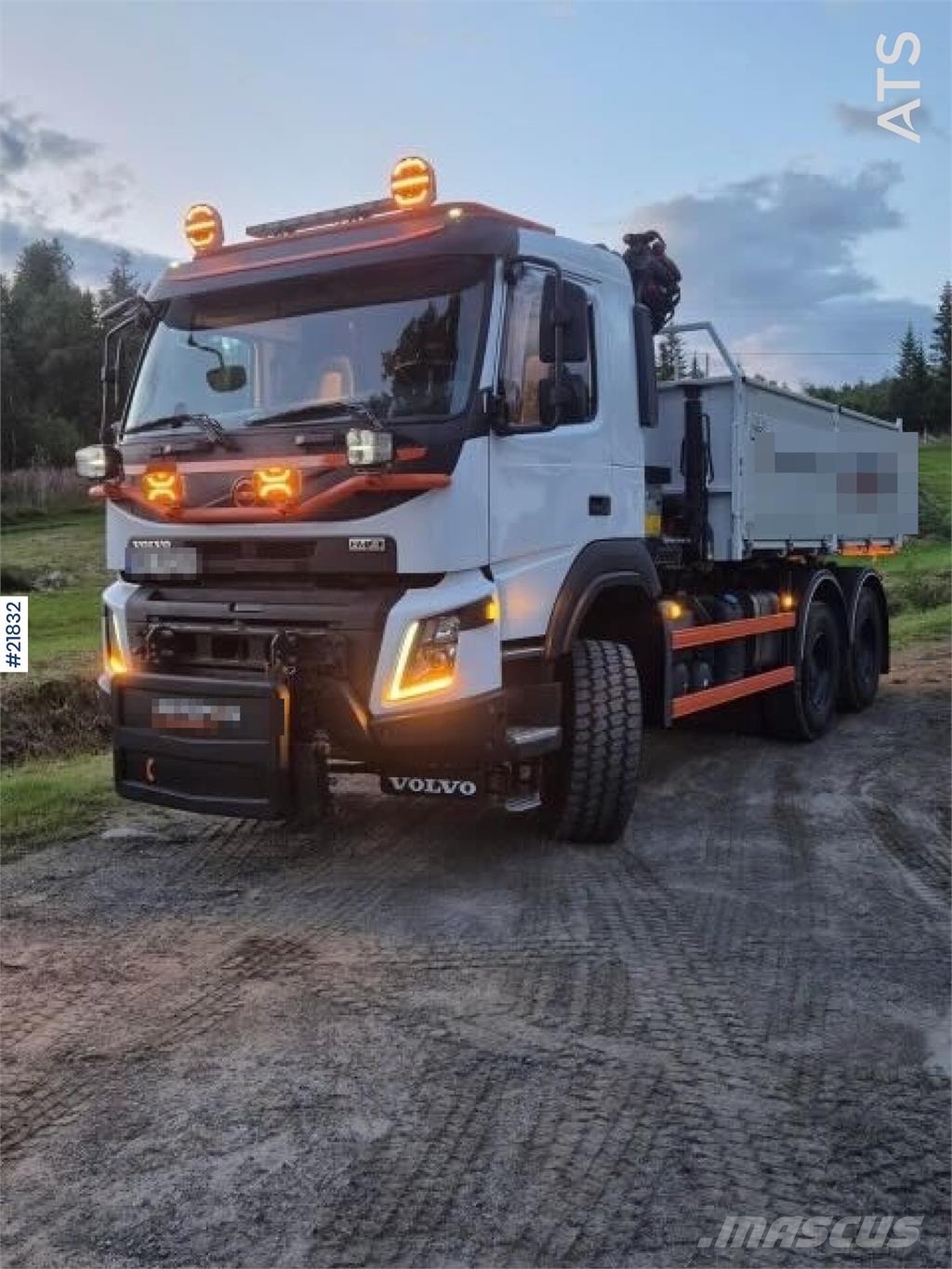 Volvo FMX 6x6 plow rigged dump truck w/ 9.5 t/m crane, 2, 2019, Troms ...