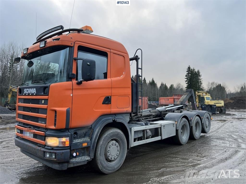 Scania R164 Tridem Truck Swap body (VIDEO), 2004, Dalarna, Sverige ...