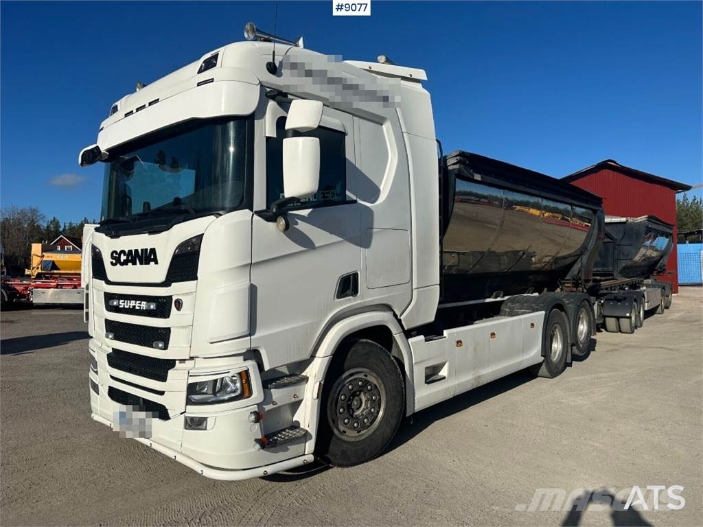 Scania R500 6x2 with tipping trailer and asphalt flatbed , 2020, Kalmar ...