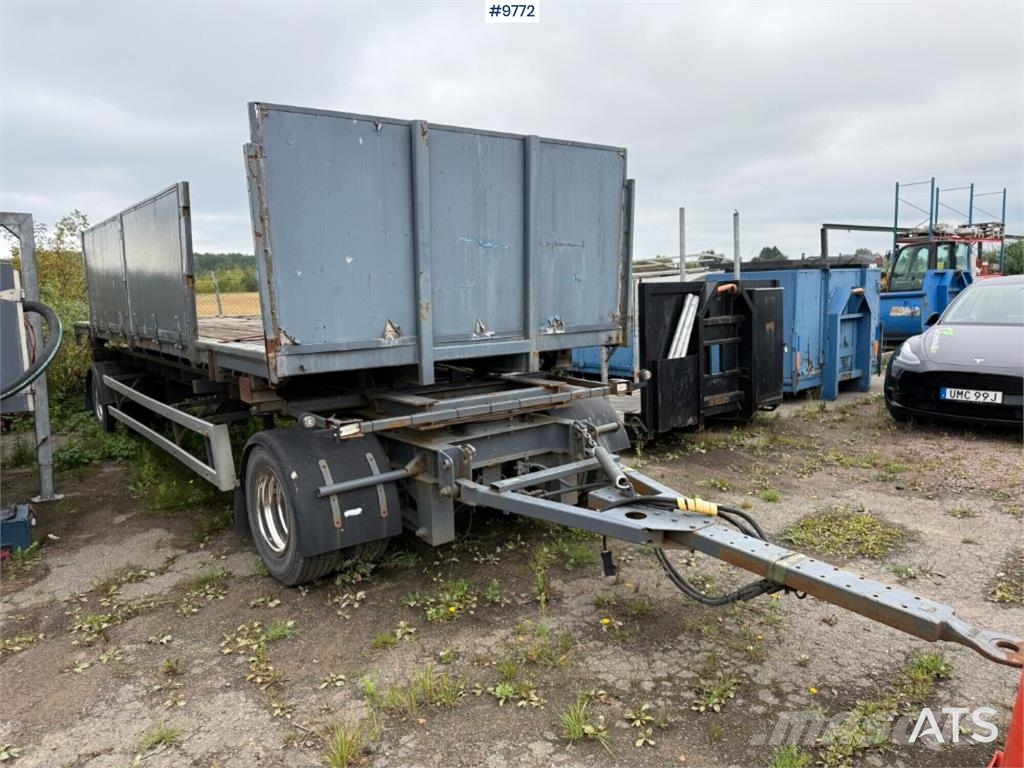 VAN HAAL R20 Hooklift body with removable flatbed, 1989, Östergötland ...