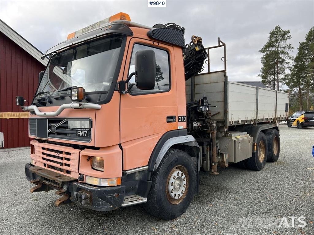 Volvo FM7 crane truck/tipper truck with Hiab 112 (video), 2000 ...