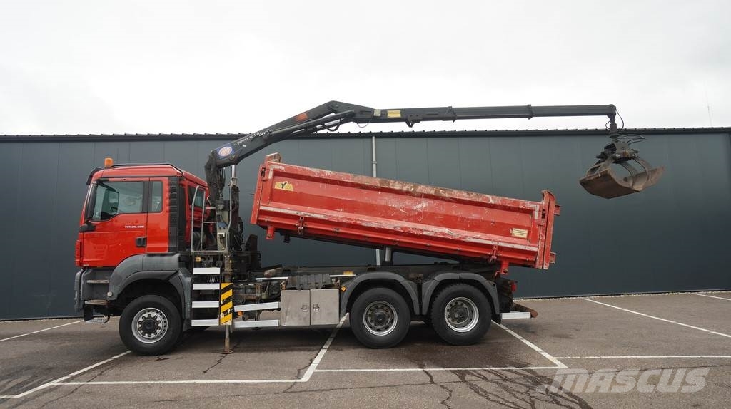Man TGS 28.400 6X6 2 SIDE TIPPER WITH HMF 1643 CRANE 3, 2010, Schiedam ...