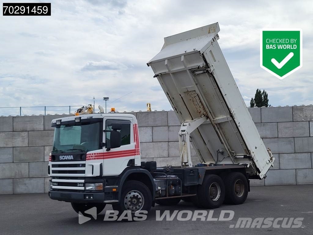 Scania P340 6X4 2 side11m3 Bennes Tipper Big-Axle Steelsu, 2002, Veghel ...