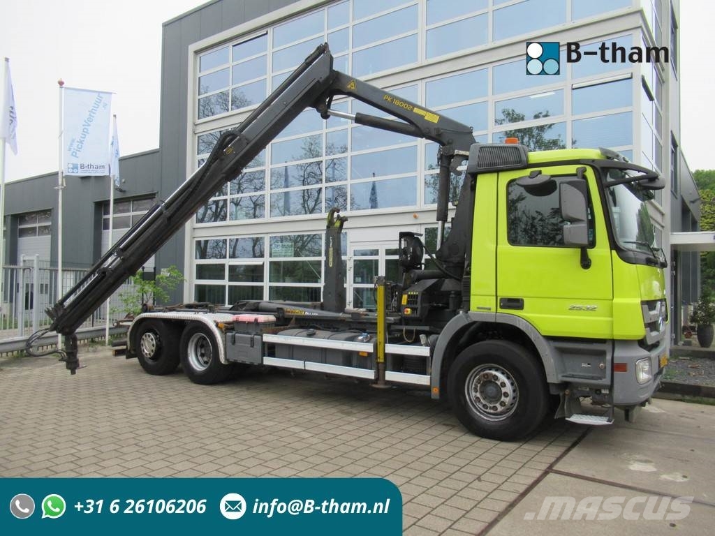 梅赛德斯-奔驰 Actros 2532 LTNLA 6X2 Hooklift + Crane, Haak - Kra, 2010 ...