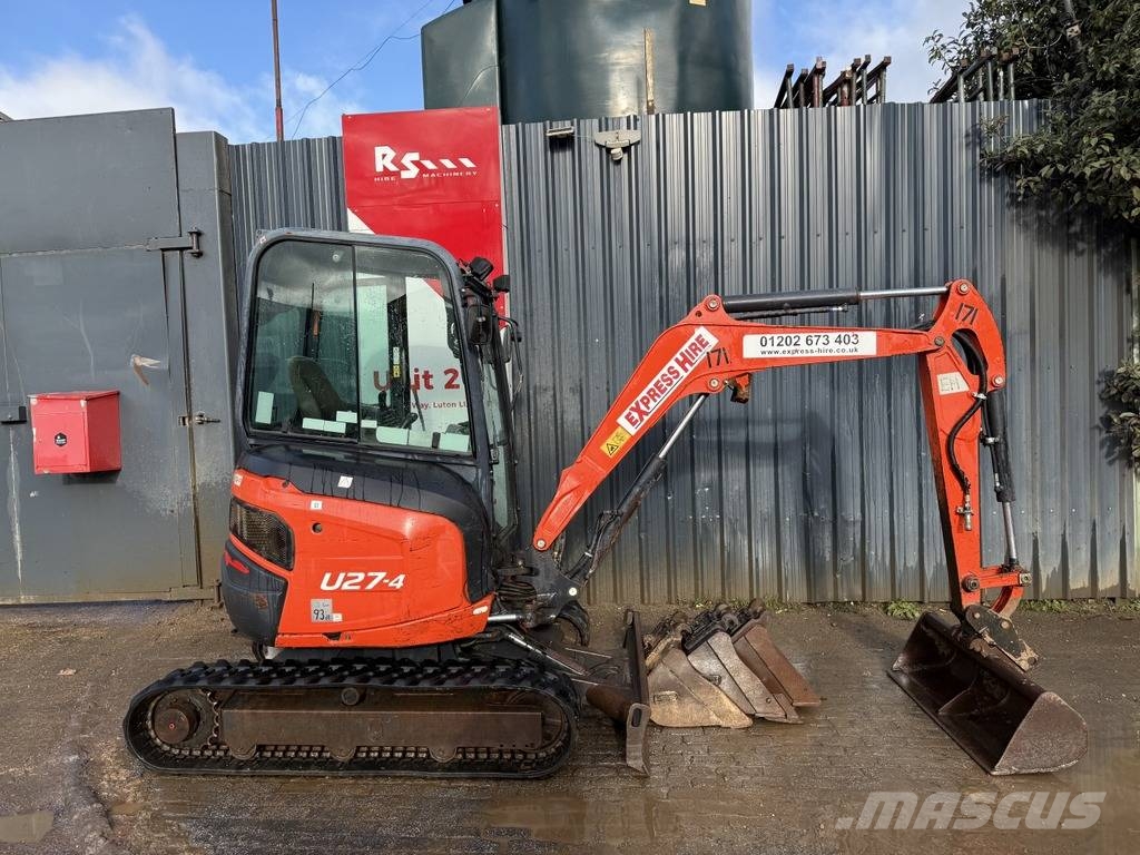 Kubota U 27-4 2.7t Mini Excavator, 2016, Luton, Bedfordshire, Storbritannien - Brugte ...