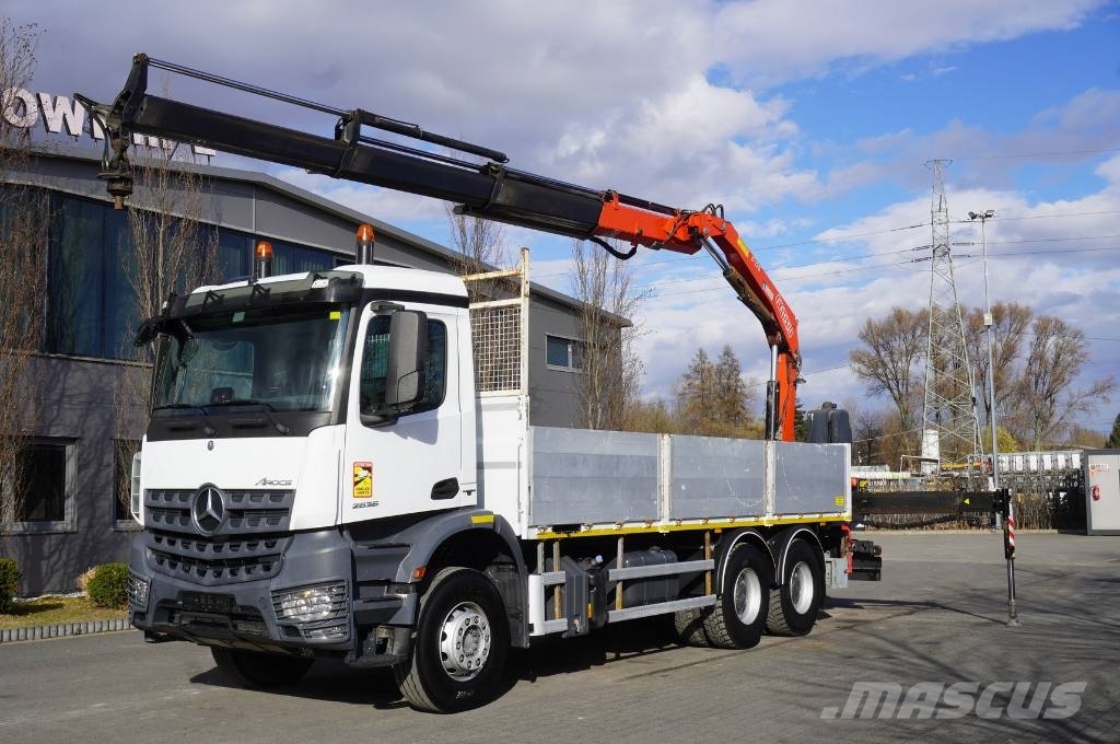 Mercedes-Benz AROCS 2636 Flatbed / HDS FASSI F175 7.7 T / 150,00, 2018 ...