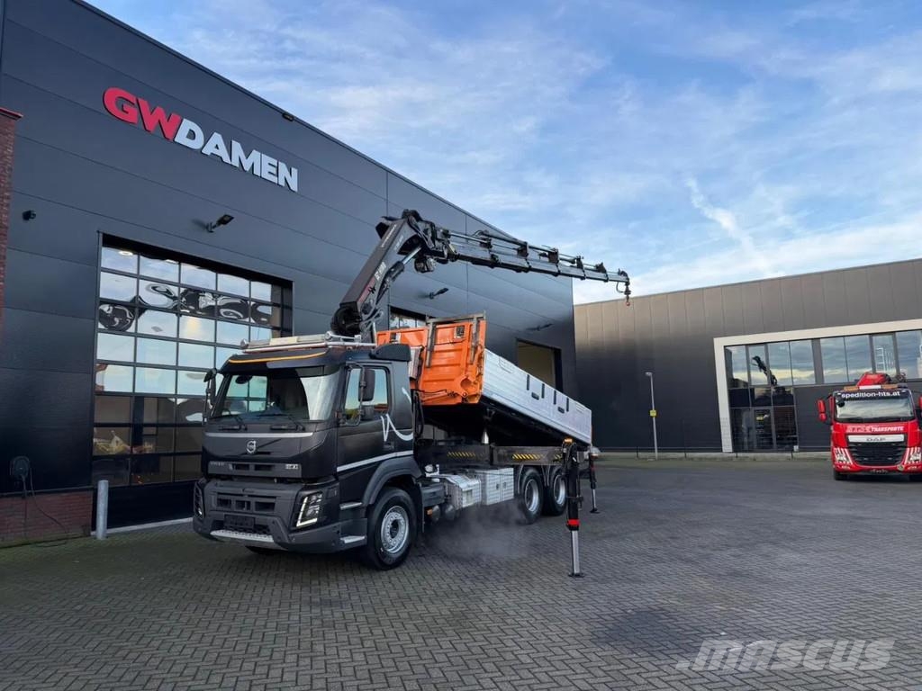 Volvo FMX 460 6x4 3 zijdige Kipper/ Hiab 288 E-6,Winch E, 2014, Haps ...