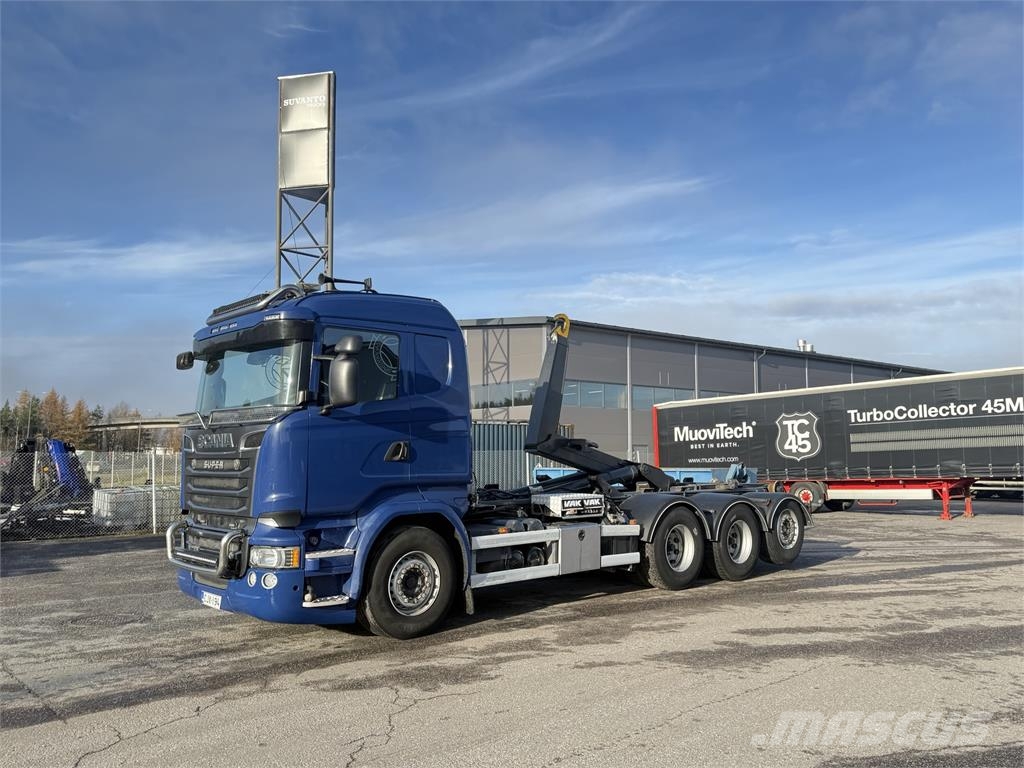 Scania R 730 8X4, 2015, Turku, Finland - Used hook lift trucks - Mascus