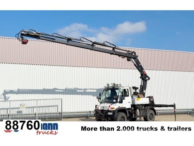Unimog U400 4x4, Frontzapfwelle, Heckkran Hiab XS 144-E4, 2011, Germany ...