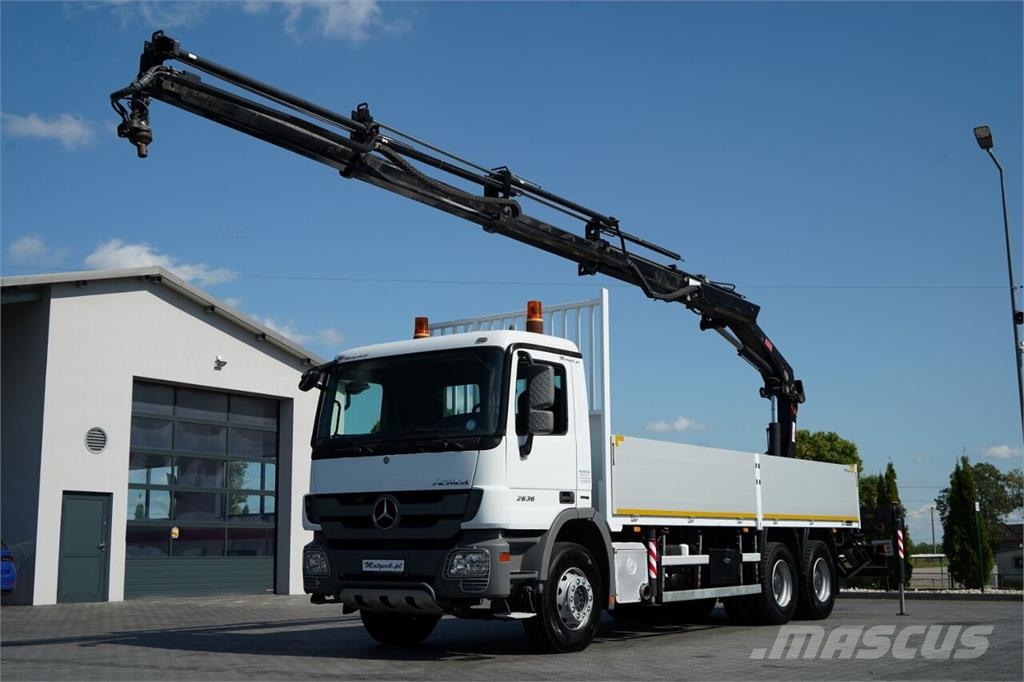 Mercedes-Benz ACTROS 2636 / 6x4 / SKRZYNIOWY 7 M + HDS HIAB 211, 2011 ...