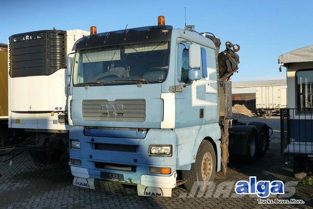 Man 26.413/26.460 TGA 6x2, Kran Effer 335 5S, Klima, 2002, Tyskland - Brugte trækkere - Mascus ...