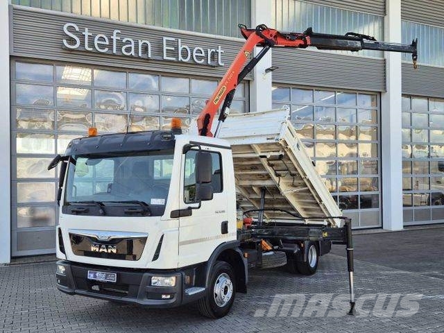 Man TGL 8.180 4x2 BB Kipper Kran Palfinger PK 7001 K, 2016, Tyskland - Begagnade tippbilar