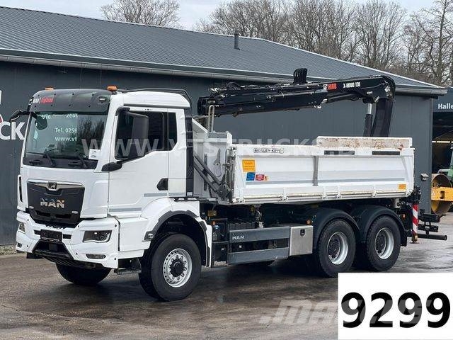 Man TGS 33.470 6x6 Meiller Kipper, HIAB X-HIDUO Kran, 2021, Germany ...