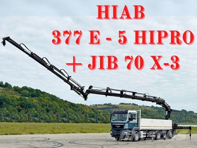Man TGS 35.400*HIAB 377 E-5 HIPRO+JIB 70X-3FUNK /8x4, 2012, Polen - Brugte lastbil med kran ...