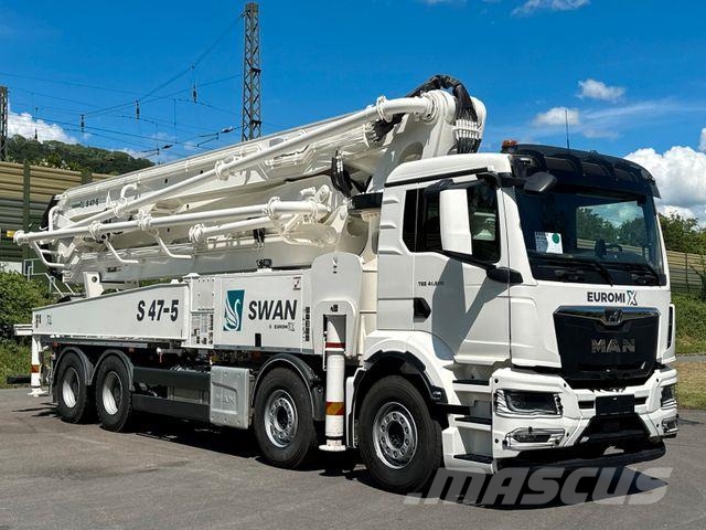 Man TGS 41.520 8x4 SWAN TSP 47-5 160RZ ( 47m ), Germany - Used concrete ...
