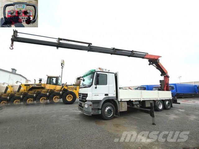 梅赛德斯-奔驰 Actros 2546 L 6x2 Pritsche Heckkran Palfinger P, 2008, 德国 - 平板 ...