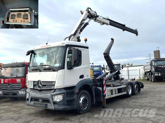 Mercedes-Benz Antos 2543 L 6x2 Abrollkipper mit Kran Funk+Grei, 2015 ...