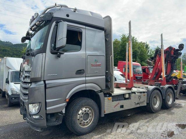 Mercedes-Benz AROCS 3353 HOLZ LKW*2018*EURO6*KRAN PALFINGER*, 2018 ...