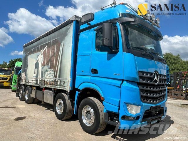 梅赛德斯-奔驰 Arocs 3451/KRAN PK34002-SH/Fly-Jib/Wendegabel, 2017, 德国 - 篷布货车 ...