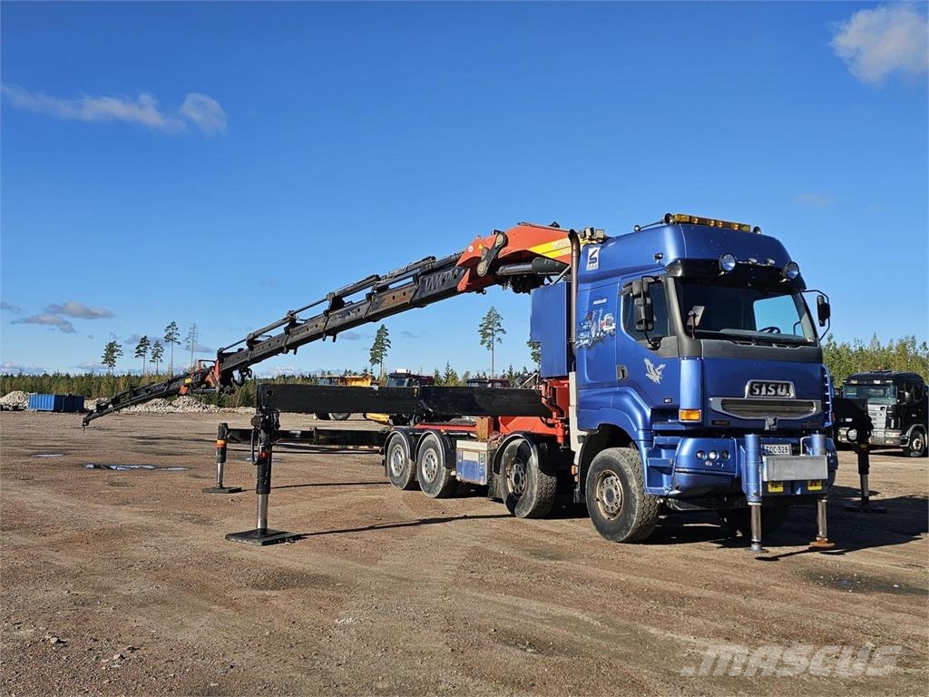 Sisu E18M 8X4, Effer 1550-J.Power 6/S, 2006, Kotka, Finland - Used boom / Crane / Bucket Trucks ...