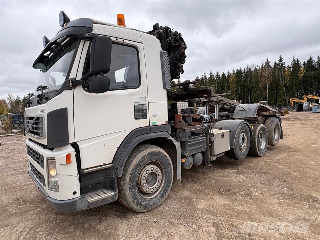 Volvo FM 420 8x4 Vaijerilaite + HIAB 220 C-4 nosturi, 2002, Lahti ...