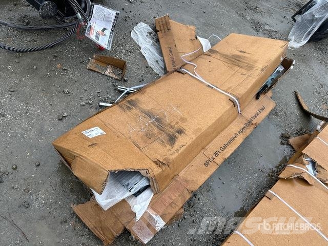 Auctions of used Landhero LDH-MS0808 8 ft x 8 ft Metal Garage Shed with ...