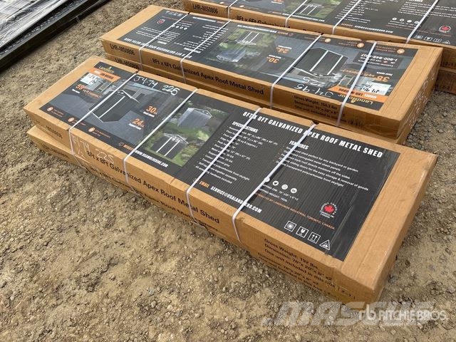 Køb brugte Landhero LDH-MS0808 8 ft x 8 ft Metal Garage Shed with Doub ...