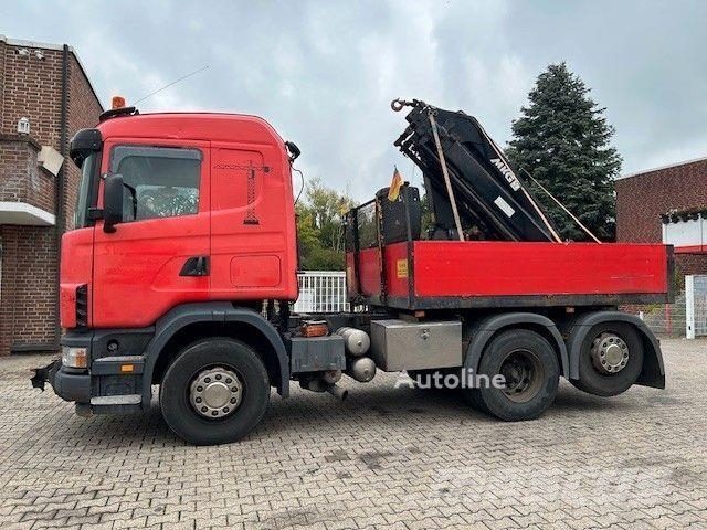 Scania 124 L 470 - Flatbed + crane, 2004, Budapest, Hungary - Used ...