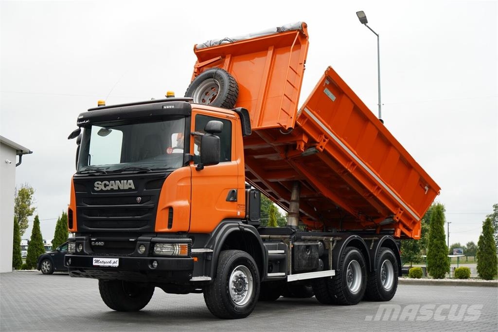 Scania G 440 / 6x6 / WYWROTKA TRZY-STRONNA / 2X HYDROBURT, 2013 ...