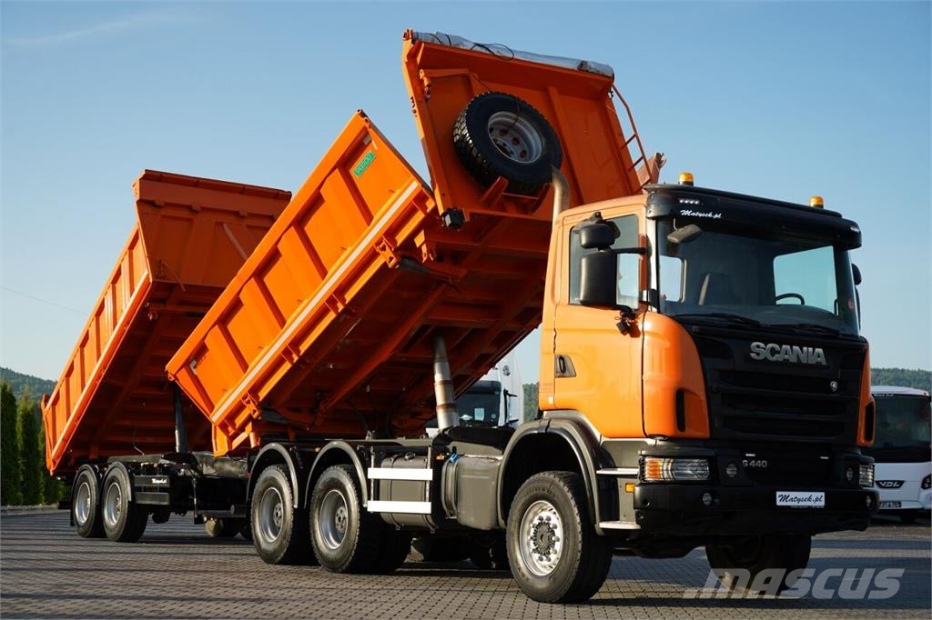 Scania G 440 / 6x6 / ZESTAW / WYWROTKA TRZY-STRONNA / 2X , 2013 ...